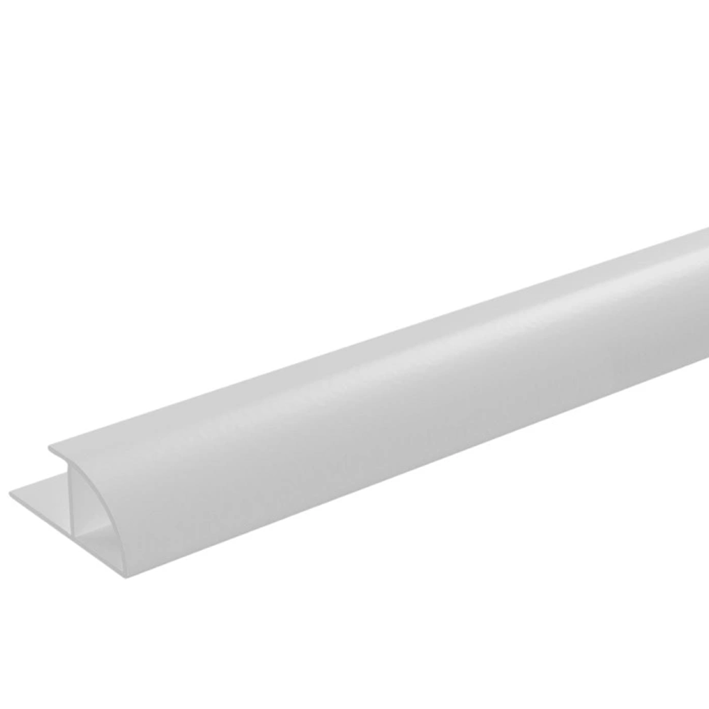 Showerwall 2450mm Extrusion External Quadrant End Trim - White QT3