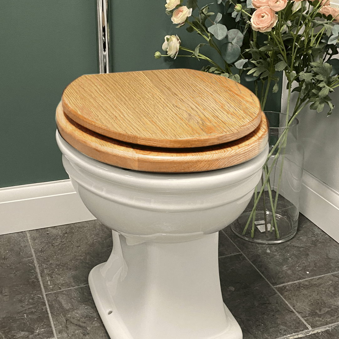 Silverdale Light Oak Soft Close Toilet Seat for High/Low Level Toilets ...