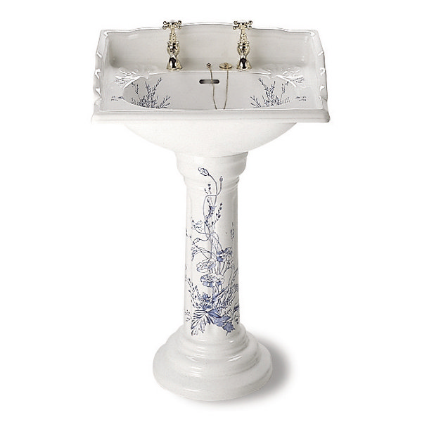 Silverdale Victorian Blue Garden Pattern 635mm Wide Basin | Online
