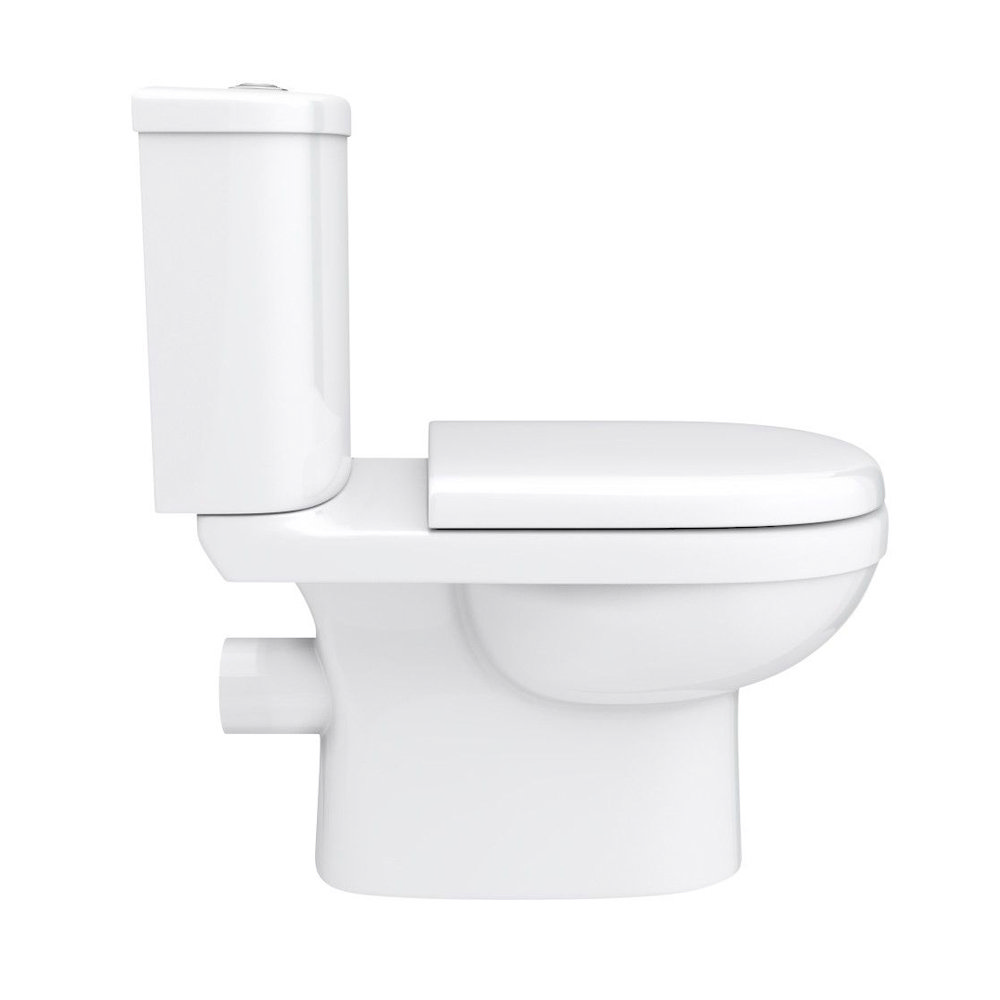 Sofia Modern Close Coupled Toilet With Soft Close Seat | Online Now