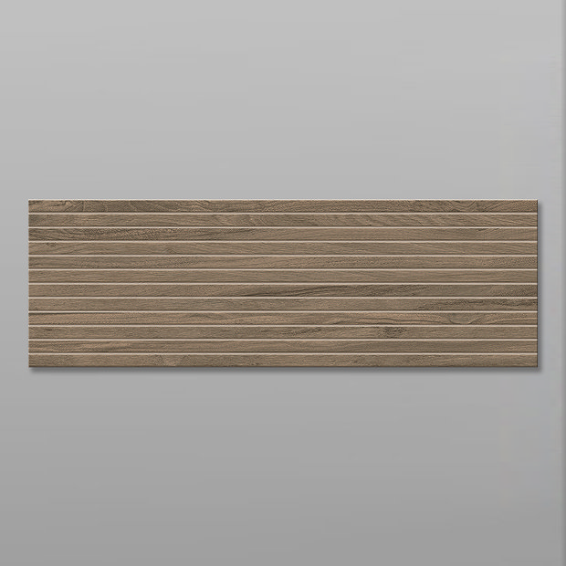 Solano Walnut Wood Effect Large Format Wall Tiles - 330 x 1000mm