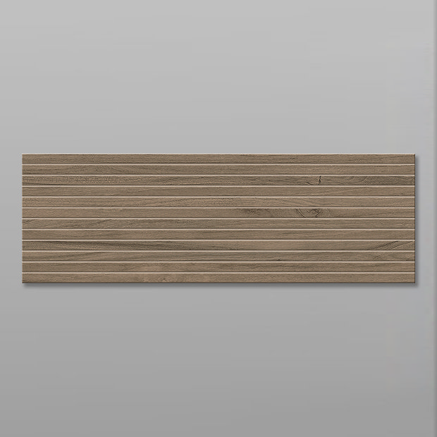 Solano Walnut Wood Effect Large Format Wall Tiles - 330 x 1000mm
