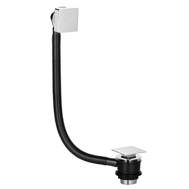 Square Modern Chrome Click Clack Bath Waste | Victorian Plumbing.co.uk