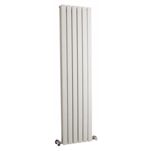 Stainless Steel Double Panel Designer Radiator 1500 x 354mm - White ...