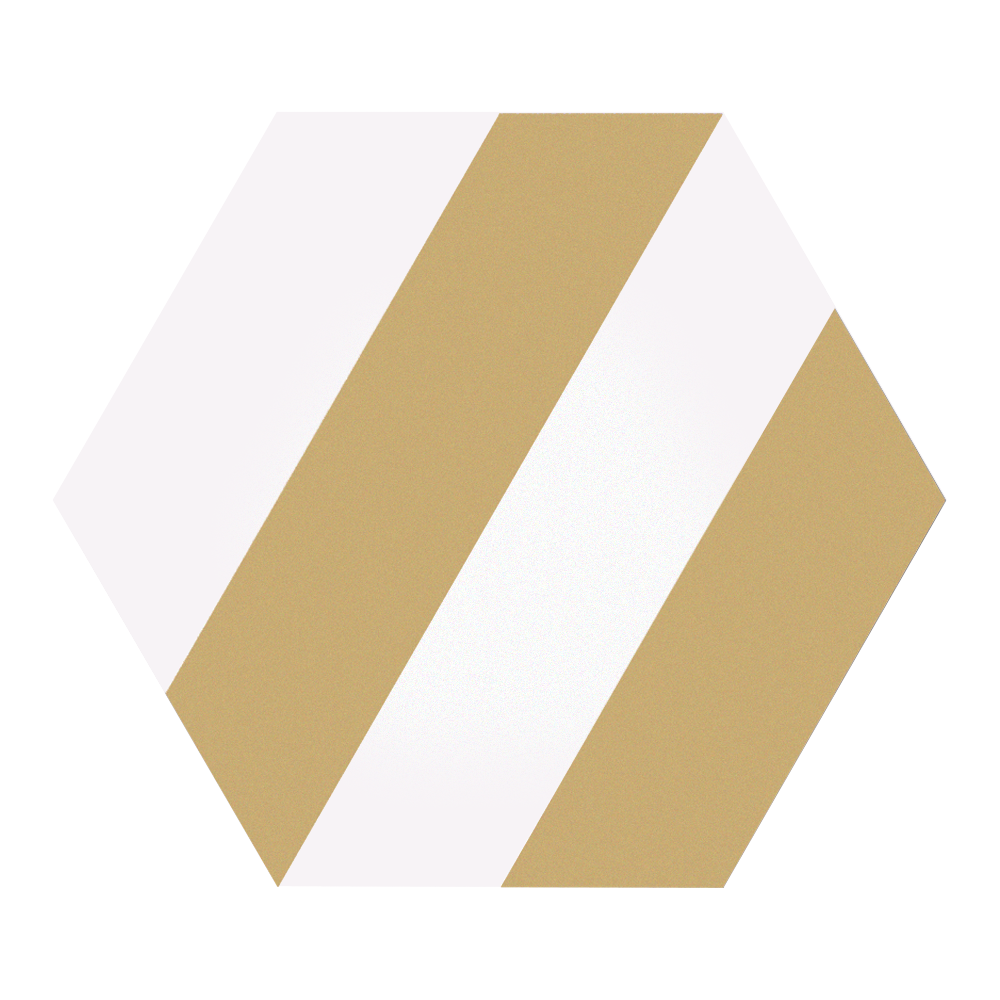 Stonehouse Studio Amalfi Saffron Striped Hexagon Wall & Floor Tiles ...