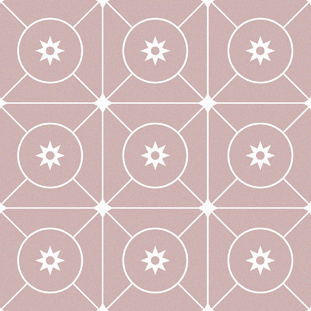 Stonehouse Studio Athena Blush Patterned Wall and Floor Tiles - 225 x 225mm