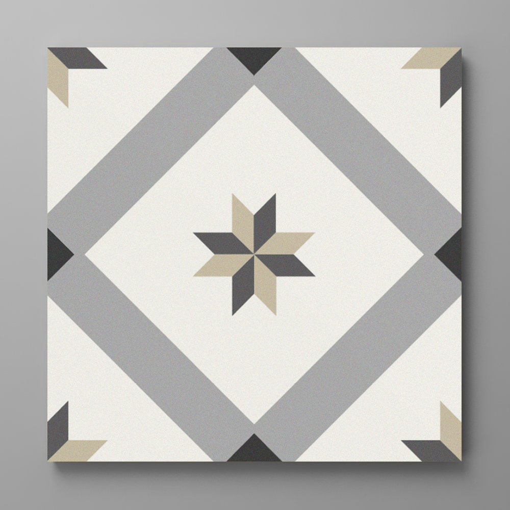 Stonehouse Studio Bakewell Charcoal Patterned Wall and Floor Tiles ...