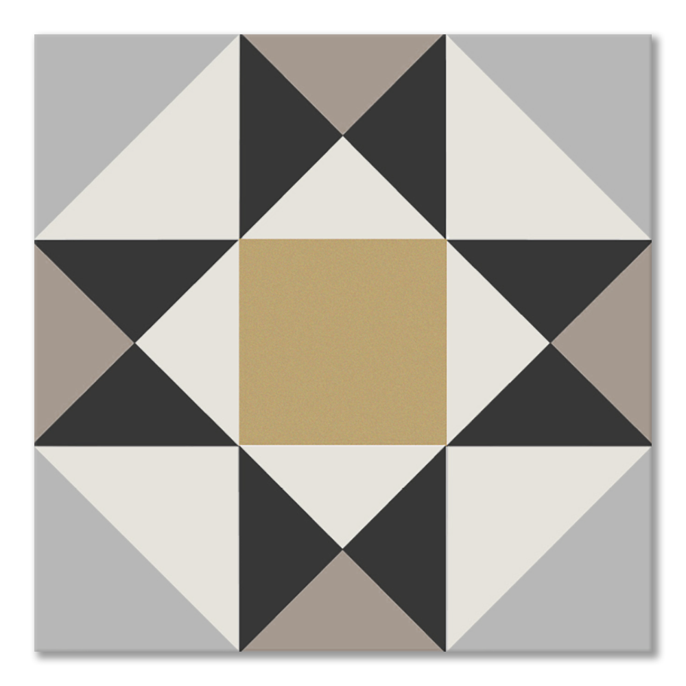 Stonehouse Studio Buxton Saffron Geometric Patterned Wall and Floor ...