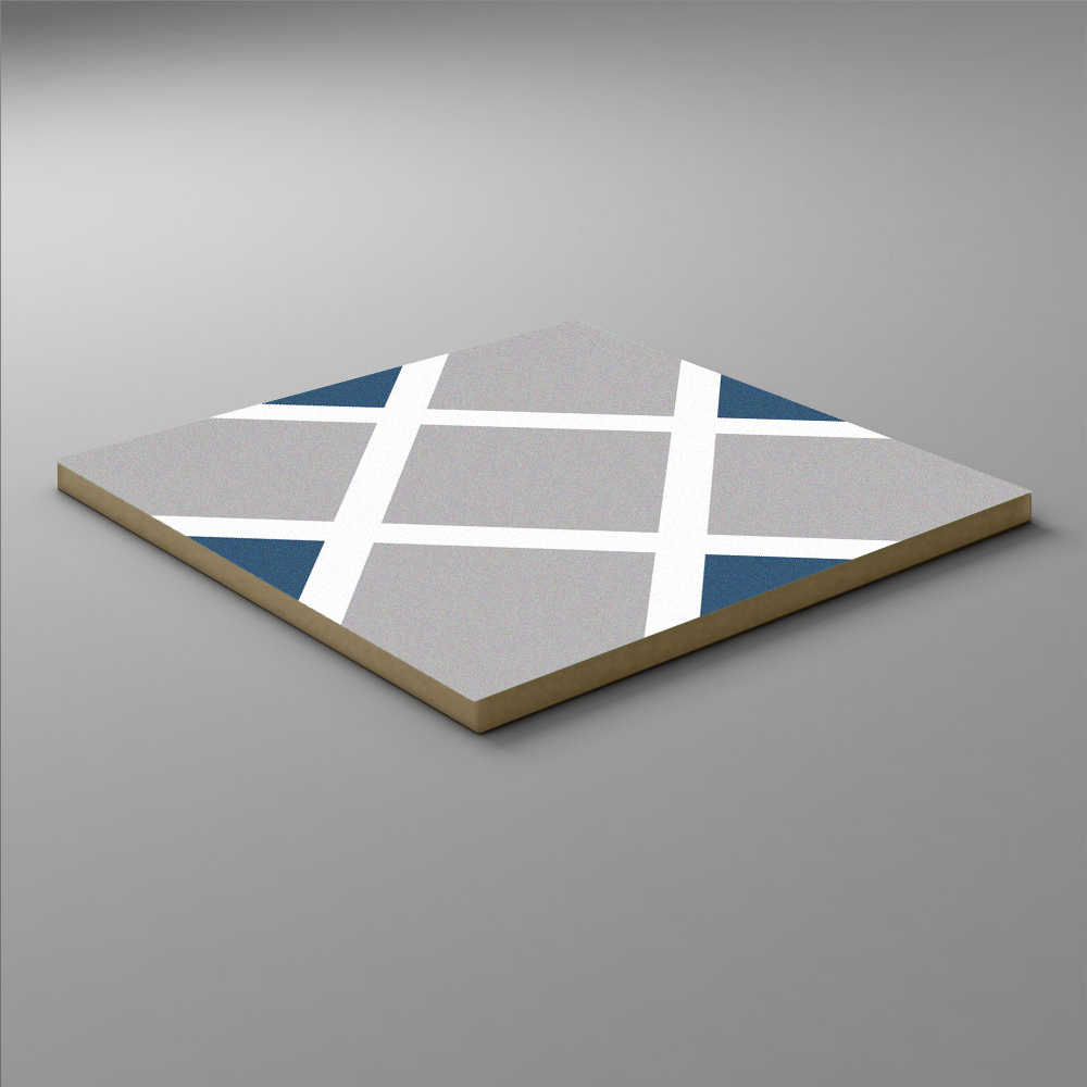 Stonehouse Studio Connaught Indigo Patterned Wall and Floor Tiles - 225 ...