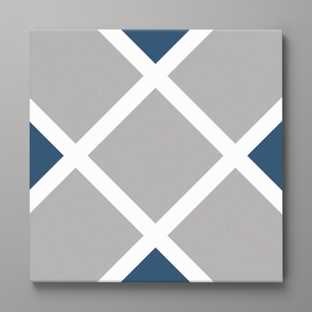 Stonehouse Studio Connaught Indigo Patterned Wall and Floor Tiles - 225 ...