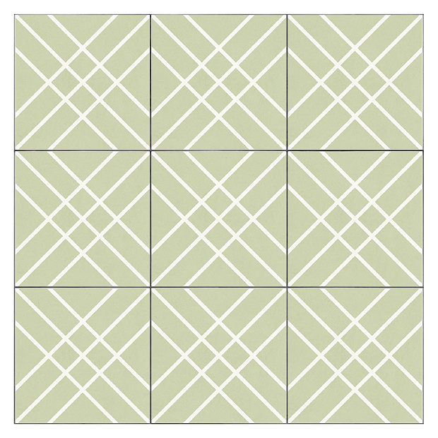 Stonehouse Studio Crossroads Fern Tiles - 225 x 225mm