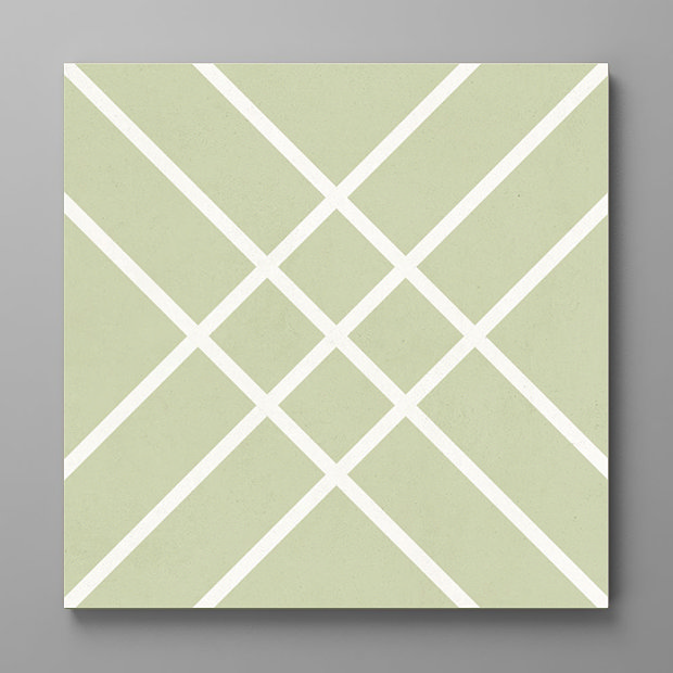 Stonehouse Studio Crossroads Fern Tiles - 225 x 225mm