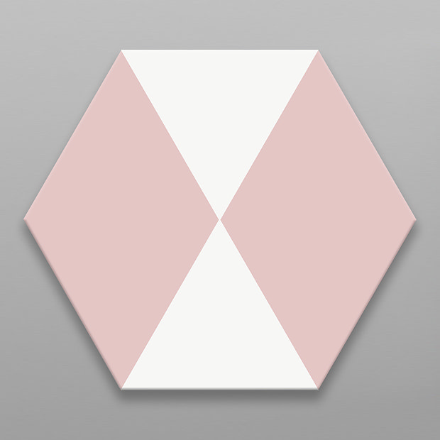 Stonehouse Studio Fiesta Hexagon Pink Wall and Floor Tiles - 225 x 225mm