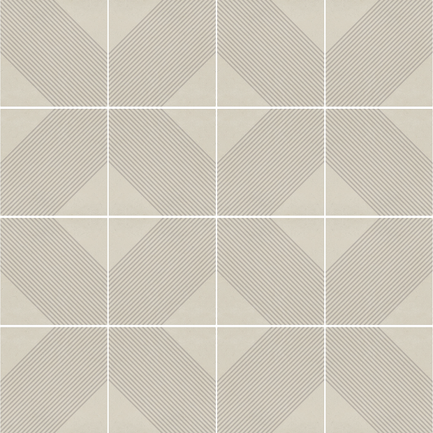 Stonehouse Studio Helsinki Putty Geometric Wall and Floor Tiles - 225 x ...
