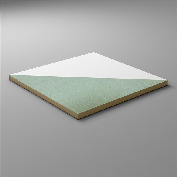 Stonehouse Studio Pinnacle Olive Patterned Tiles - 225 x 225mm ...