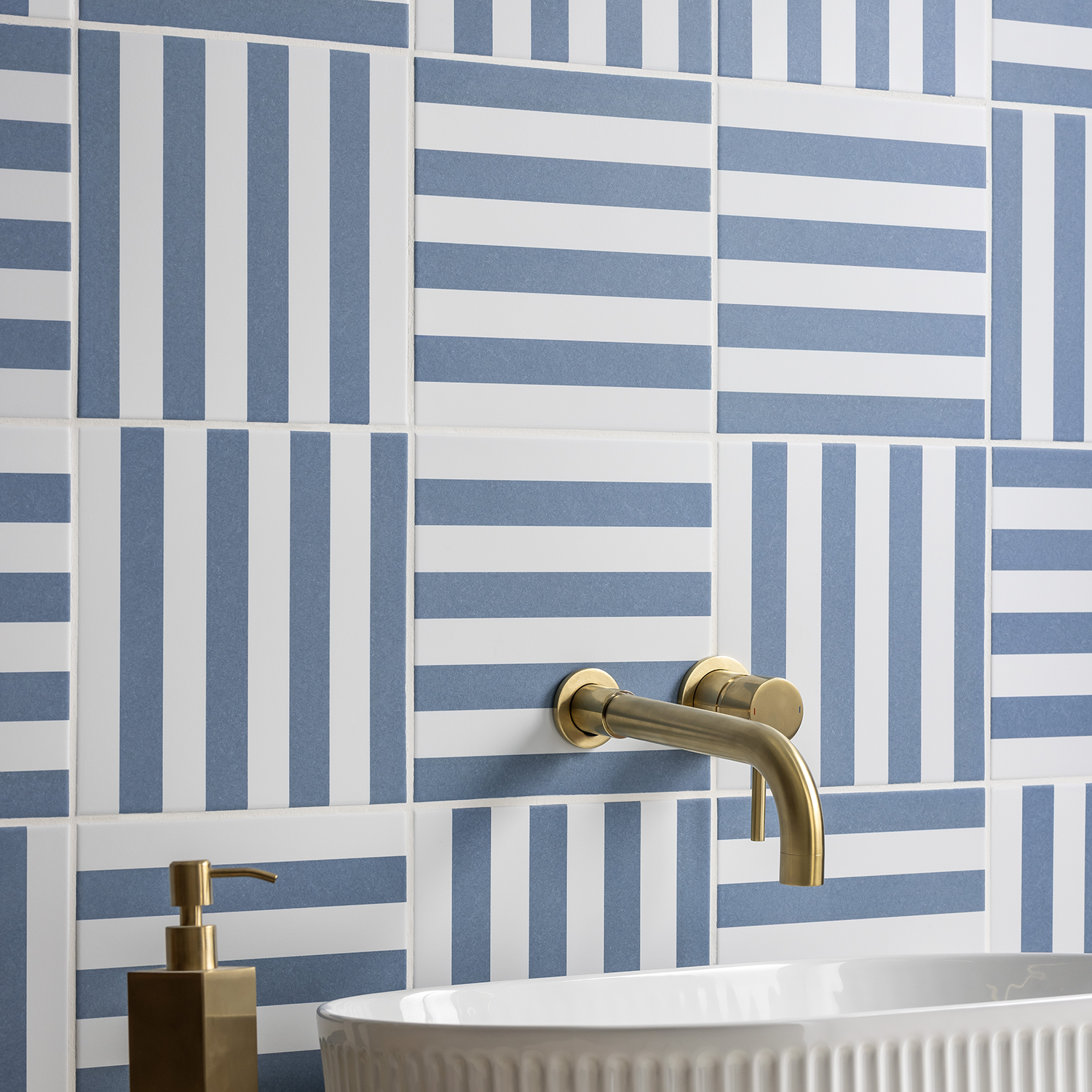 Stonehouse Studio Positano Ocean Blue Wall and Floor Tiles - 225 x 225mm