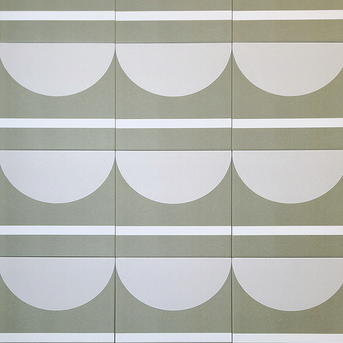 Stonehouse Studio Synergy Olive Patterned Wall and Floor Tiles - 225 x ...