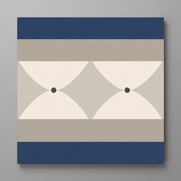 Stonehouse Studio Tissington Navy Border Patterned Wall and Floor Tiles ...