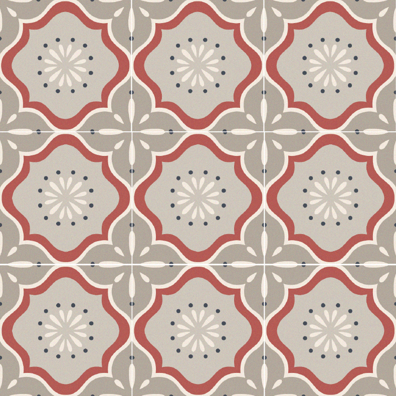 Stonehouse Studio Tissington Terracotta Patterned Wall and Floor Tiles