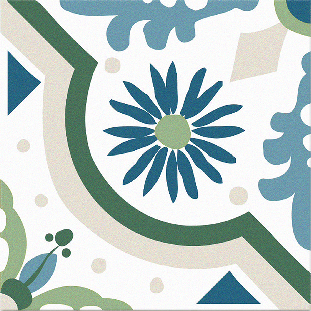 Stonehouse Studio Valencia Blue Wall & Floor Tiles - 225 x 225mm