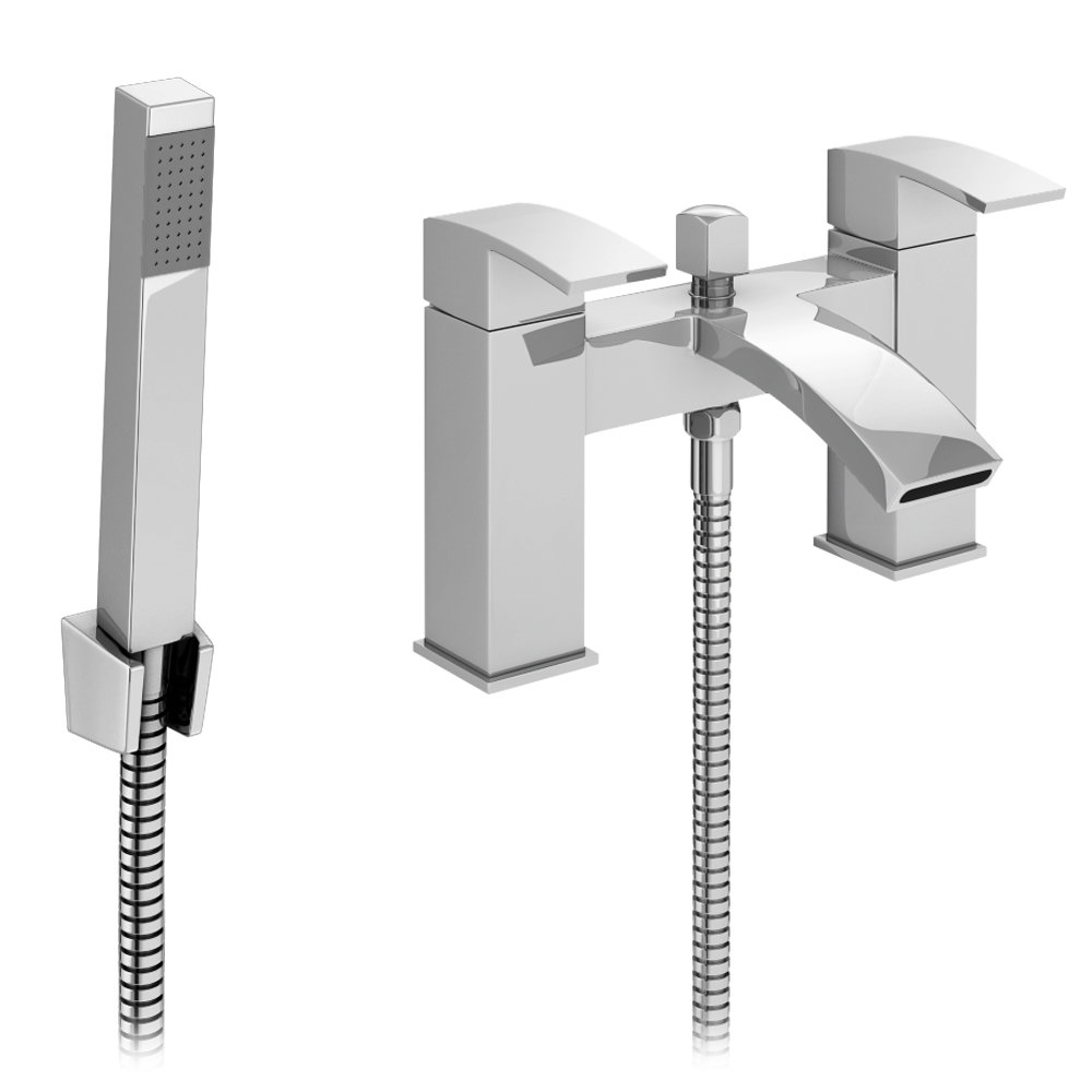 Summit Bath Shower Mixer with Shower Kit - Chrome at Victorian Plumbing UK