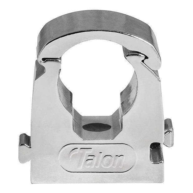 Talon 15mm Chrome Effect Hinged Pipe Clips (Pack of 10) - TS15CP/10
