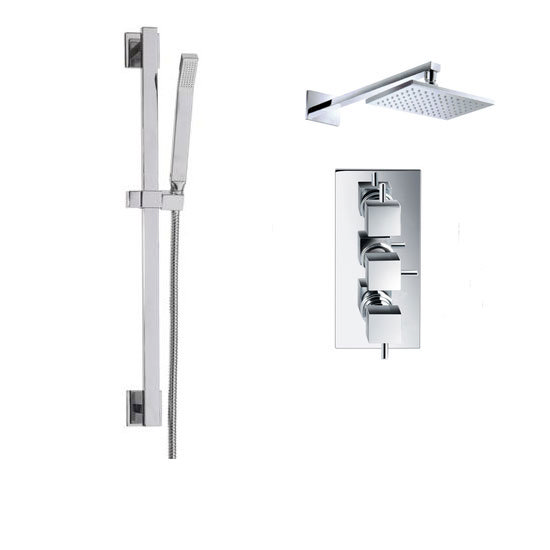 TC - Trend Triple Control Concealed Valve with Slide Rail & Square Head ...