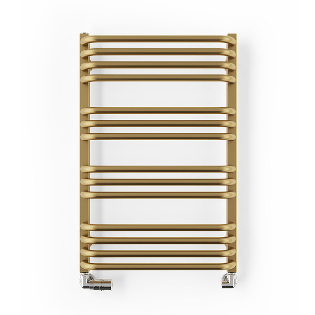Terma Alex H760 x W500mm Brass Heated Towel Rail