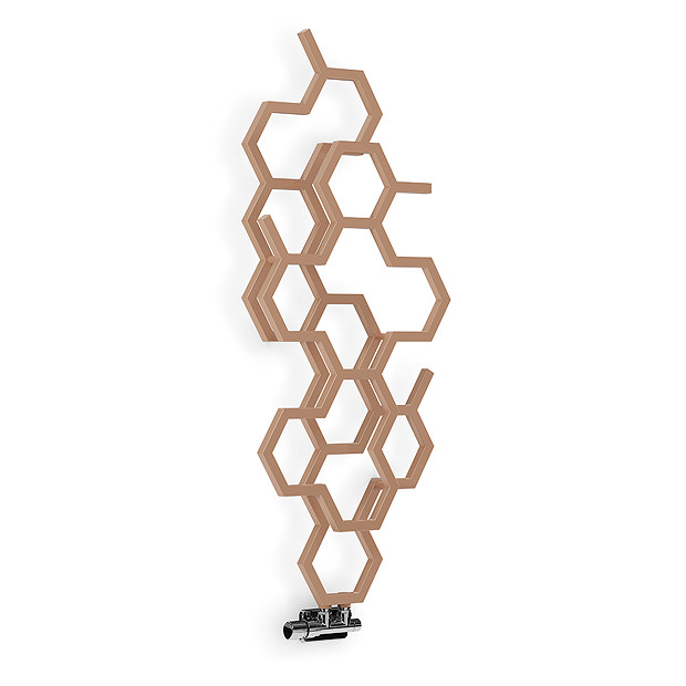 Terma Hex Bright Copper Designer Radiator H1220 x W486mm