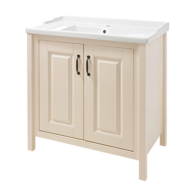 Thames Traditional Cream Vanity Unit With Basin | Victorian Plumbing