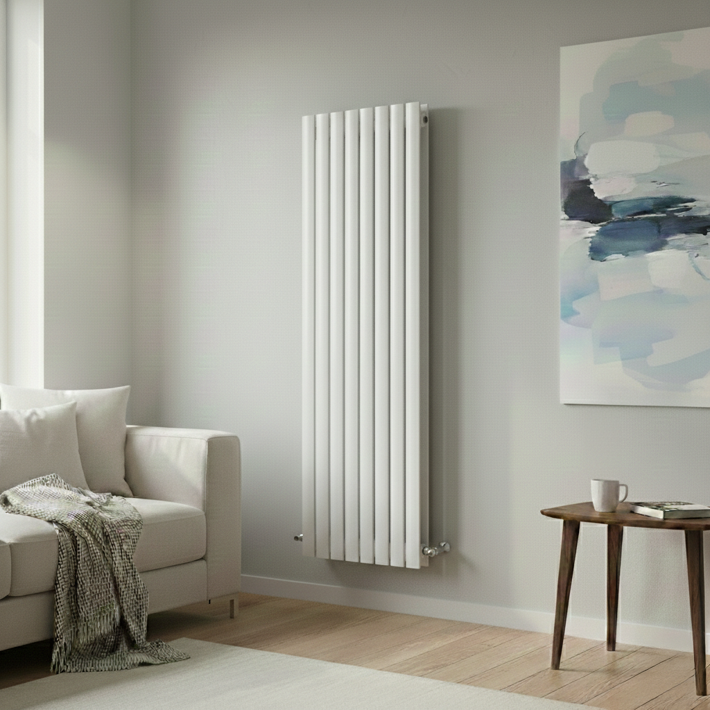The Heating Co. Modern 1600 x 544mm Vertical Double Flat Panel White ...