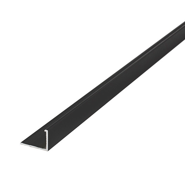 Tile Rite 10mm Textured Black L-Shape Metal Tile Trim