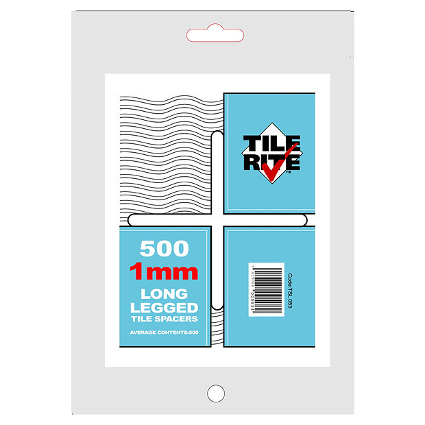 Tile Rite 1mm Long Leg Tile Spacers (Pack of 500)