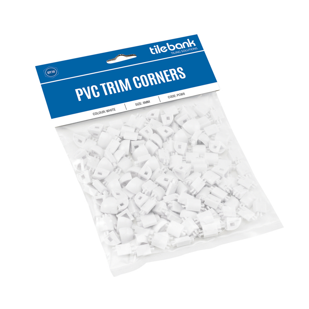 Tilebank 10mm White PVC Tile Trim Corners