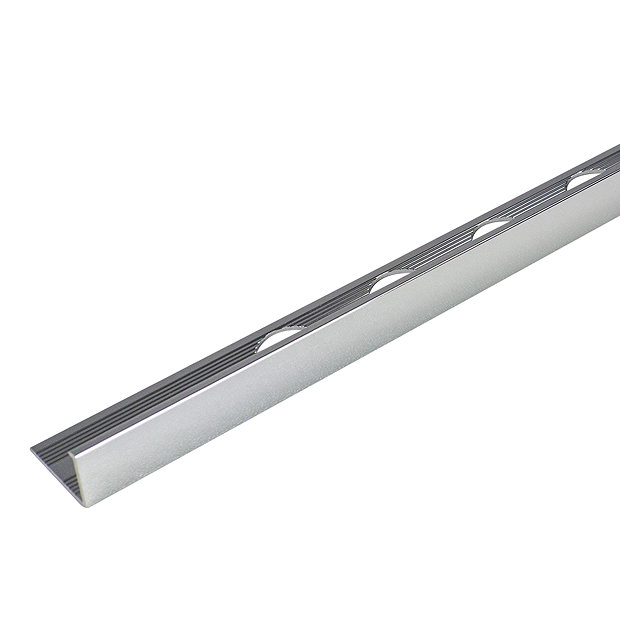 Tilebank Everyday 12mm Bright Silver Aluminium Square Edge Tile Trim ...