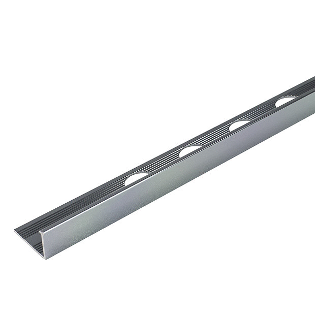 Tilebank Everyday 12mm Gun Metal Aluminium Square Edge Tile Trim - EVGM112