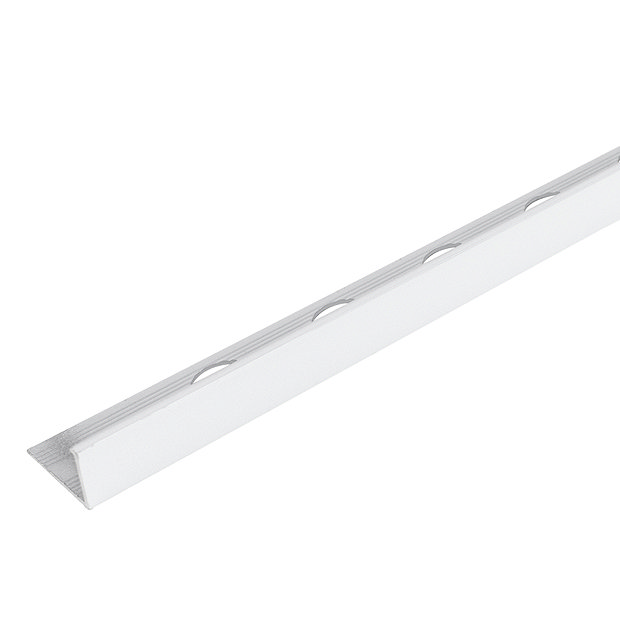 Tilebank Everyday 8mm Matt White Aluminium Square Edge Tile Trim - EVMW108