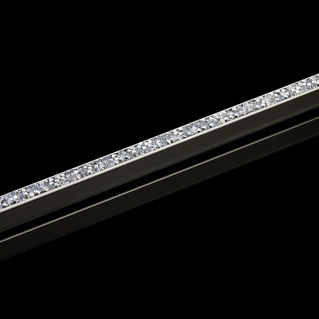 Tilebank Listello 10mm Crystal Diamond Silver Tile Trim