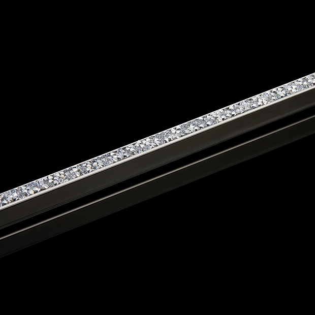 Tilebank Listello 10mm Crystal Diamond Silver Tile Trim