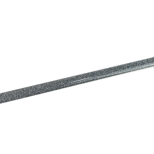 Tilebank Listello 10mm Square Glitter Silver Metal Tile Trim - TBSGL10