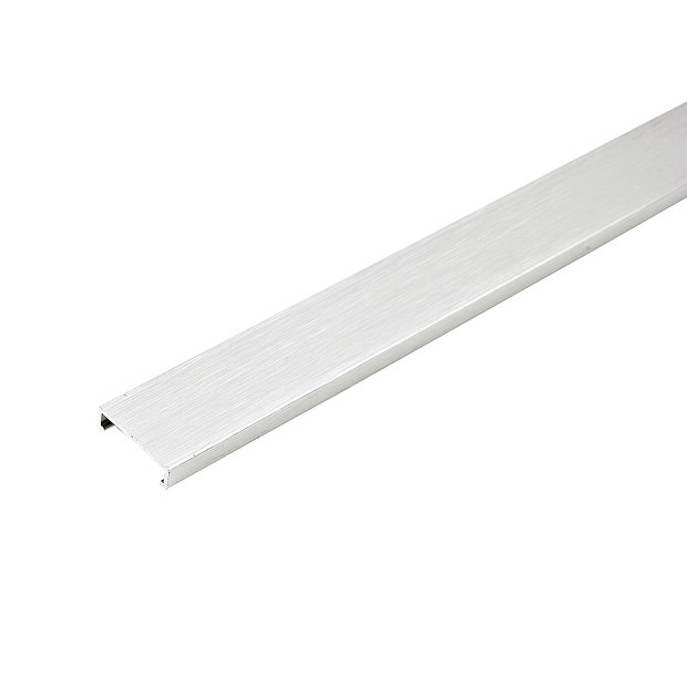 Tilebank Listello 25mm Square Brush Silver Metal Tile Trim