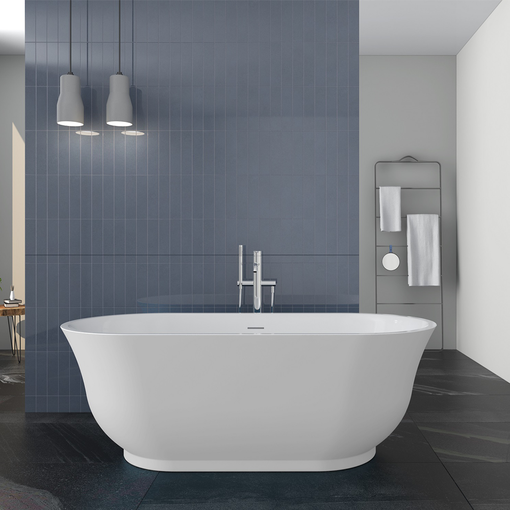 Tissington 1700 x 800 Traditional Curved Freestanding Bath - Double ...