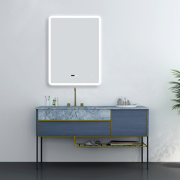 Toreno 600 x 800mm LED Bluetooth Mirror incl. Shaver Socket + Anti-Fog