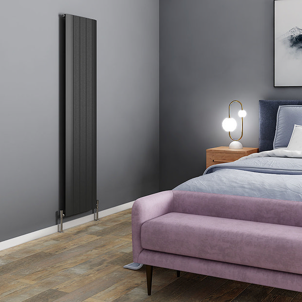 Toronto Aluminium Anthracite 1800 x 470mm Tall Vertical Radiator - 5 ...