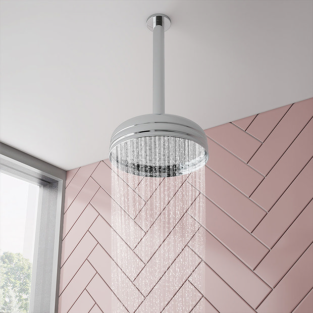 Traditional 200mm Round Fixed Head + Ceiling Mounted Arm at Victorian ...