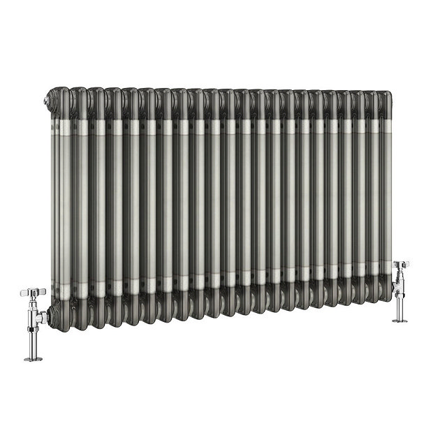 Traditional 600 x 1010mm Raw Metal (Lacquered) 3 Column Radiator