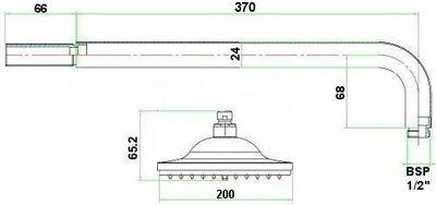 Hudson Reed Traditional 8 Inch Fixed Shower Rose - A3603 at Victorian ...