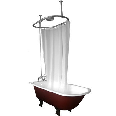 Traditional Chrome Ceiling Mounted Shower Enclosure with Shower Rose at ...