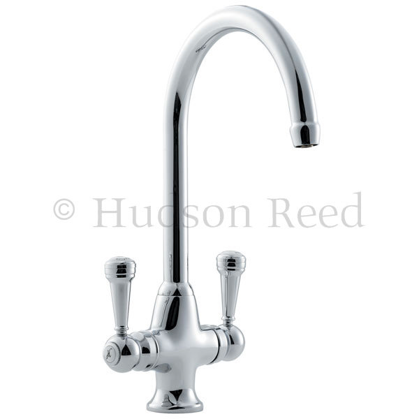 Kitchen Sink Mixer Taps, Hudson Reed Traditional Dualflow Cruciform ...