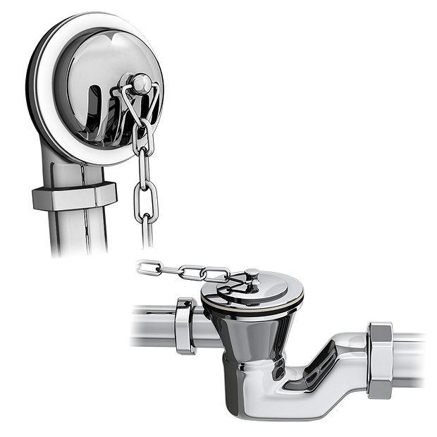 Traditional Exposed Bath Waste Kit Including Shallow P Trap | Victorian ...